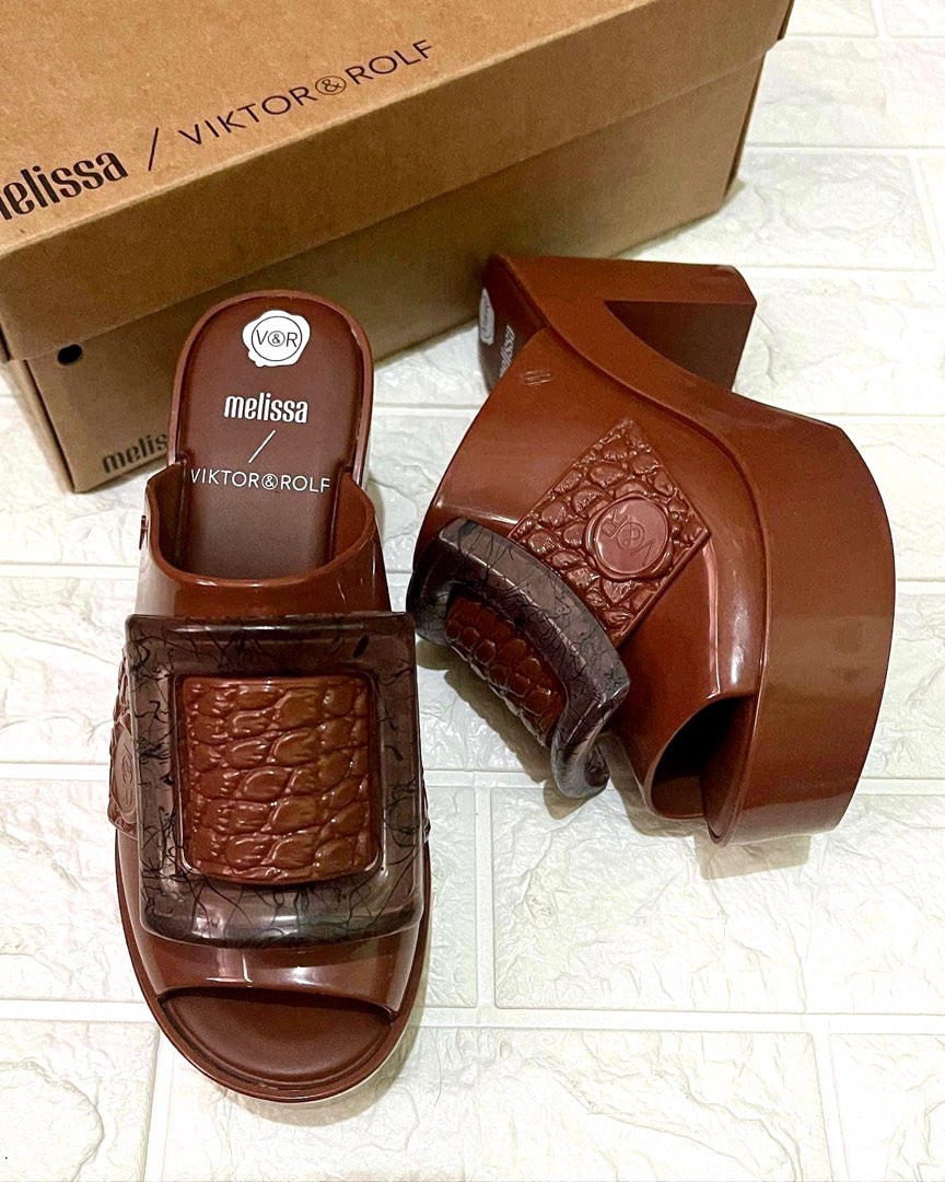 MELISSA victor and rolf mule buckle up US7, Women's Fashion, Footwear ...