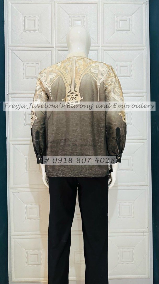 Monochromatic OMBRE Modern Barong Tagalog with All Over Design Coat ...