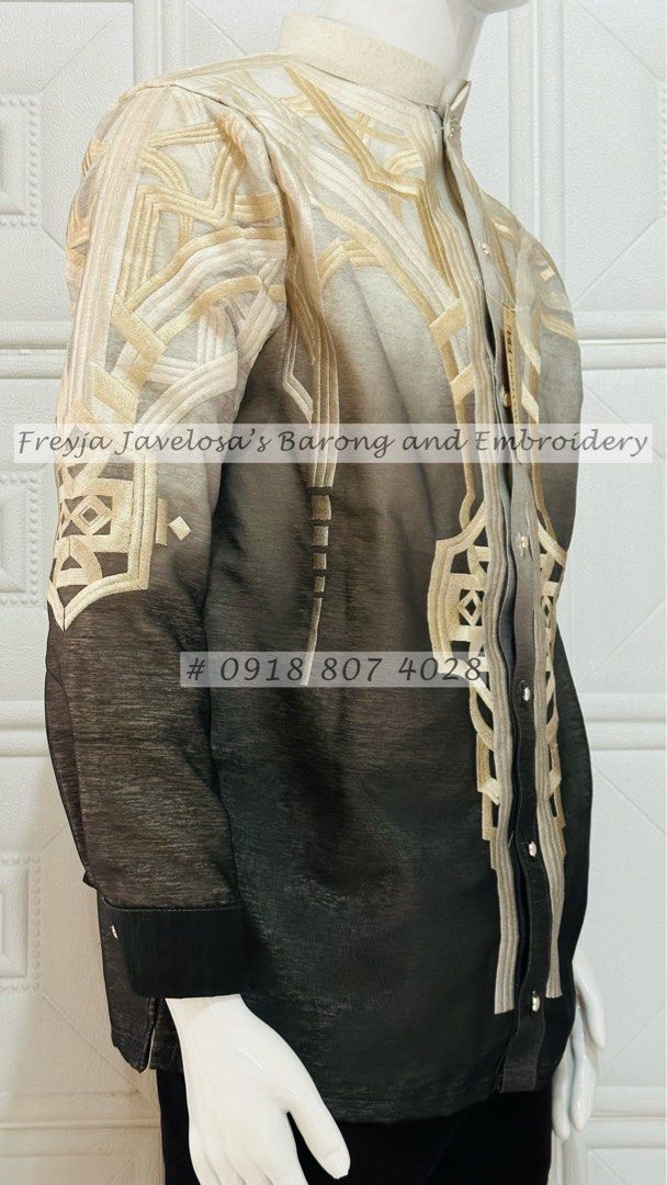 Monochromatic OMBRE Modern Barong Tagalog with All Over Design Coat ...