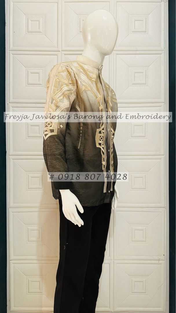 Monochromatic OMBRE Modern Barong Tagalog with All Over Design Coat ...