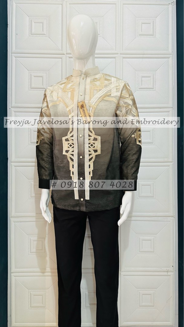 Monochromatic OMBRE Modern Barong Tagalog with All Over Design Coat ...
