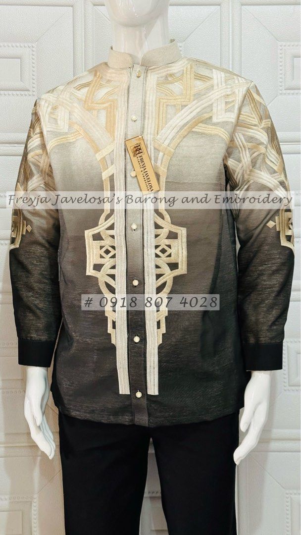 Monochromatic OMBRE Modern Barong Tagalog with All Over Design Coat ...