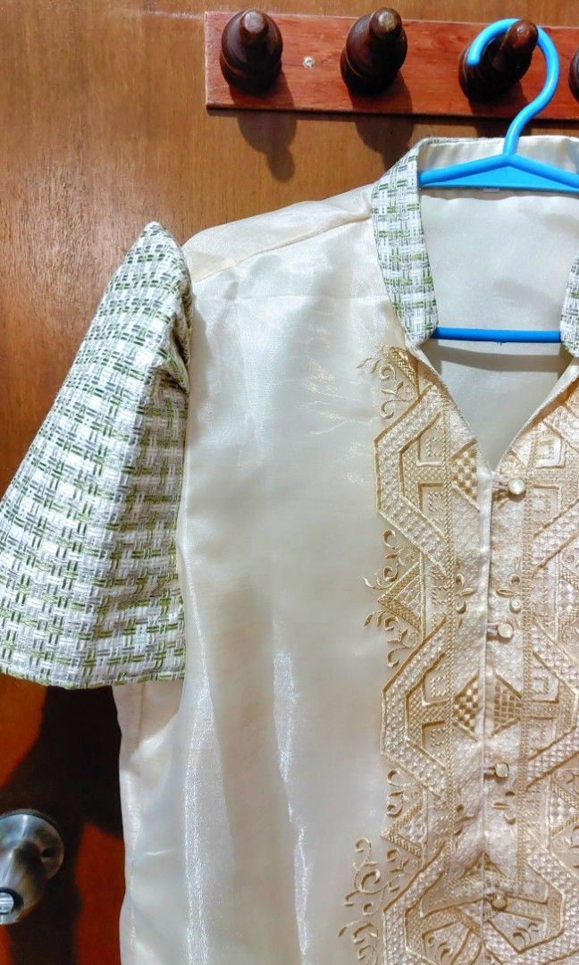 New XL Plus Filipiniana Habi Modern Green silk- Formal baro't saya set ...