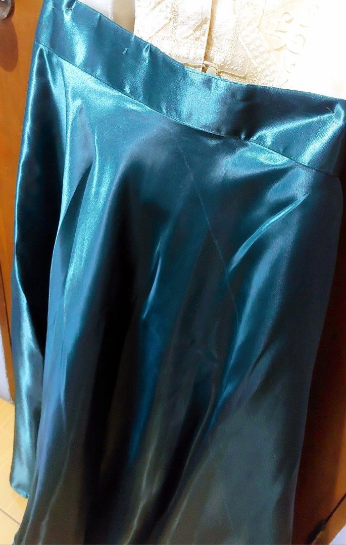 New XL Plus Filipiniana Habi Modern Green silk- Formal baro't saya set ...