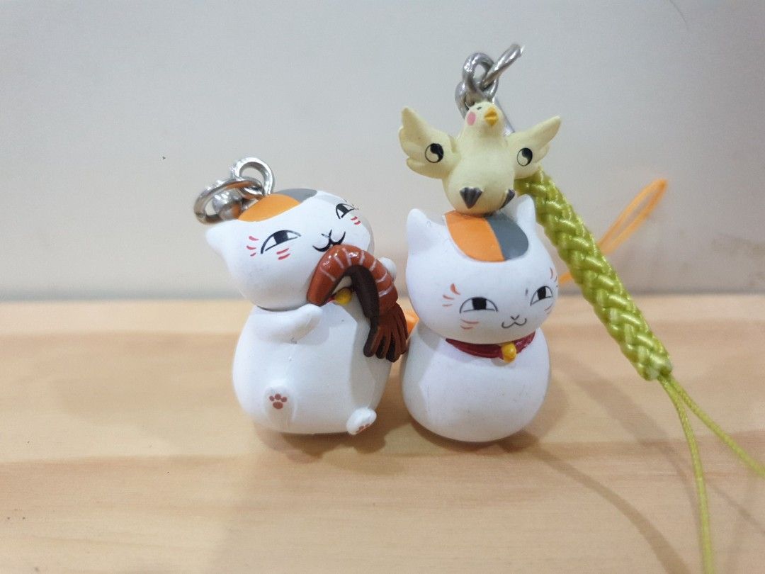 Nyanko Sensei mini figure strap set of 2, Hobbies & Toys, Toys & Games ...