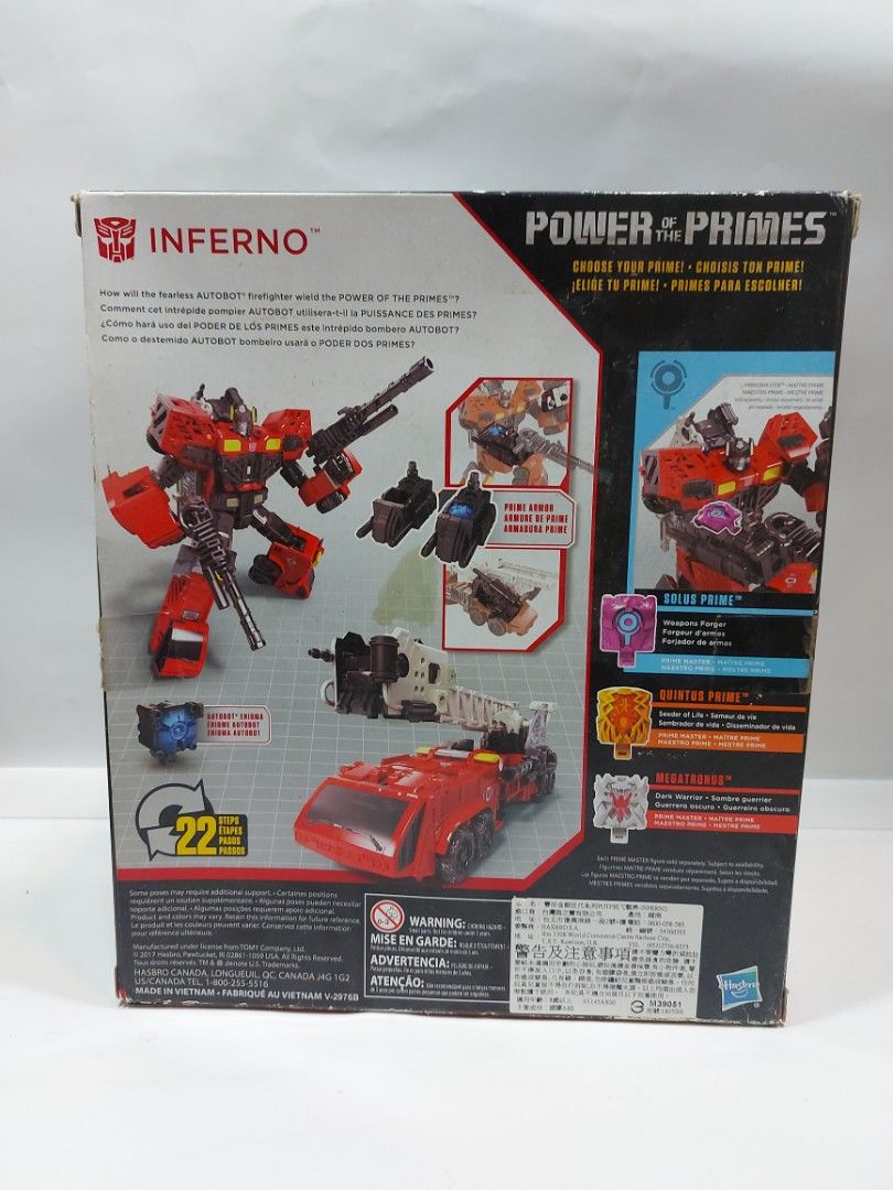 變形金剛世代系列POTP V級 巡弋戰將 INFERNO 地獄火, 書籍、休閒與玩具, 玩具、公仔、桌遊在旋轉拍賣