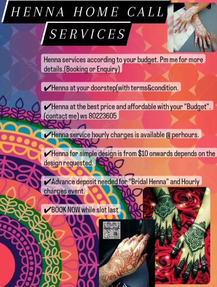 Raya Henna 2024 Open for Booking at your Doorstep, Lifestyle Services ...