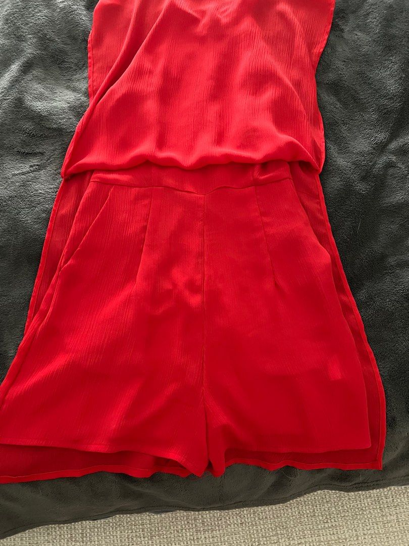 Red CNY mandarin collar dress, Women's Fashion, Dresses & Sets, Dresses ...