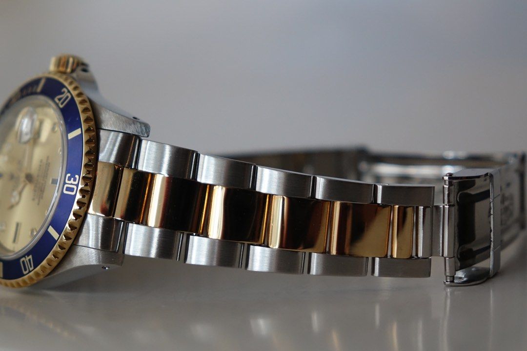Rolex Submariner Date 16613 Serti champagne full set, Luxury, Watches ...