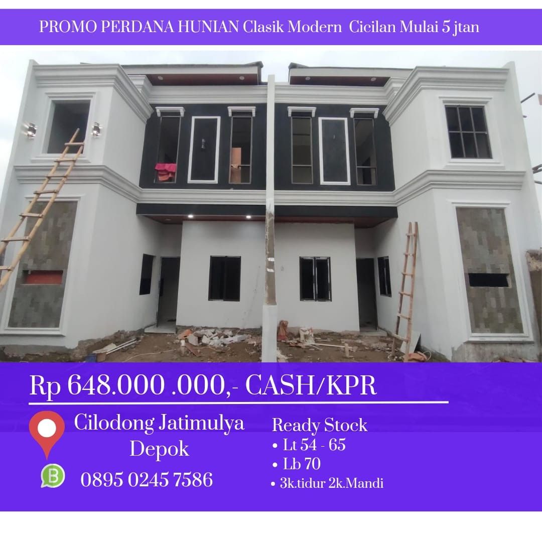 Rumah 2 Lantai 600 jutaan dekat Tol dan Stasiun di Cilodong Depok, Properti, Dijual di Carousell