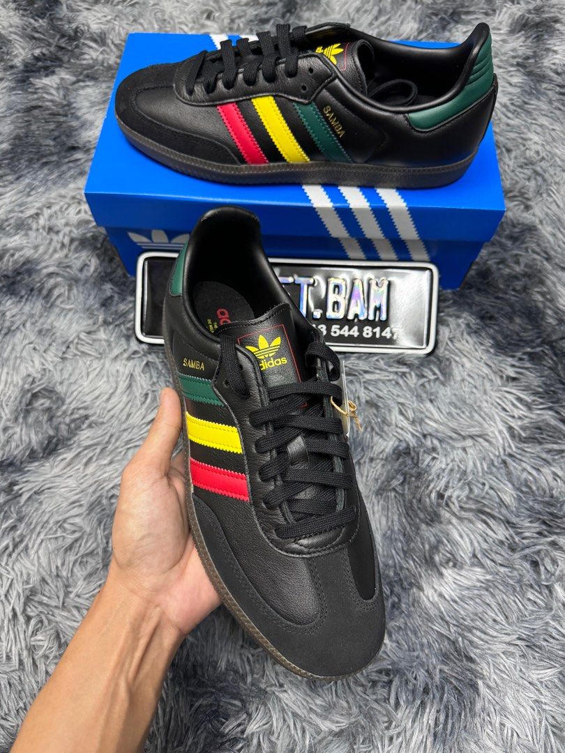 adidas samba rasta, Men's Fashion, Footwear, Sneakers on Carousell