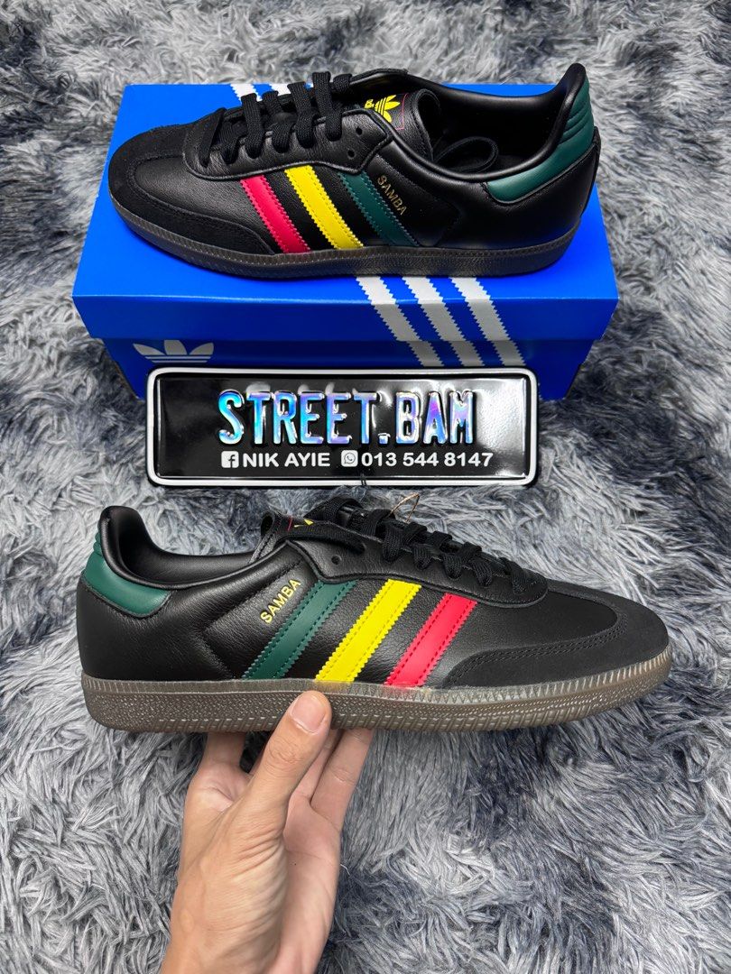 adidas samba rasta, Men's Fashion, Footwear, Sneakers on Carousell