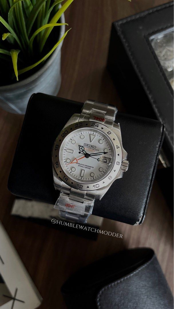 Seiko Polar Explorer GMT Mod, Men's Fashion, Watches & Accessories ...