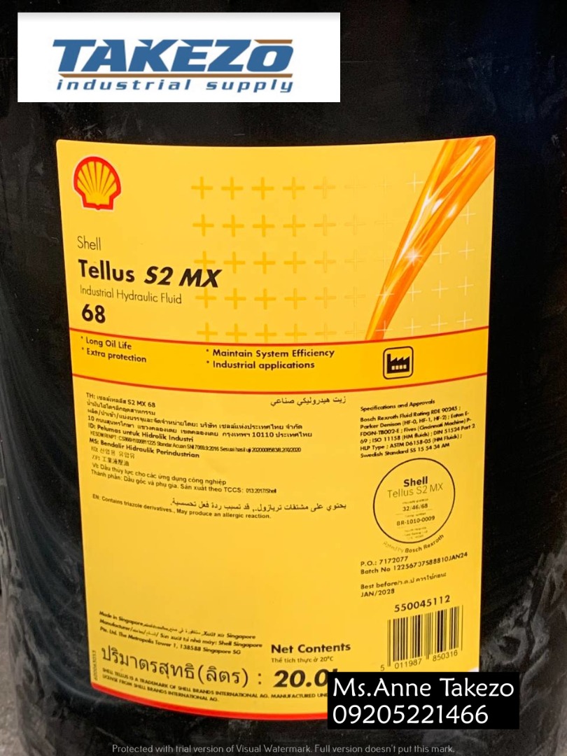 Shell Tellus Hydraulic Oil, Commercial & Industrial, Construction Tools ...