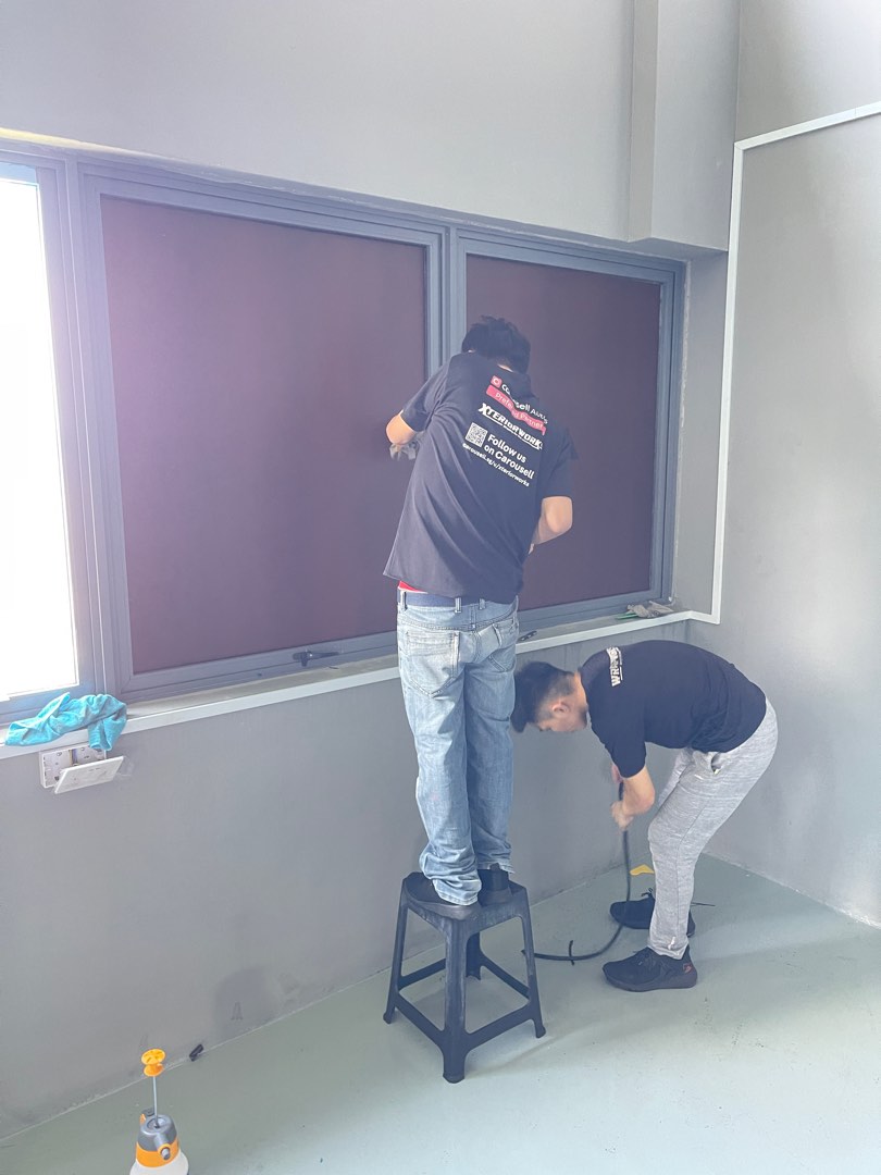 Sticker Wrap for Industrial Window Panels - Actual workshop job, Car ...