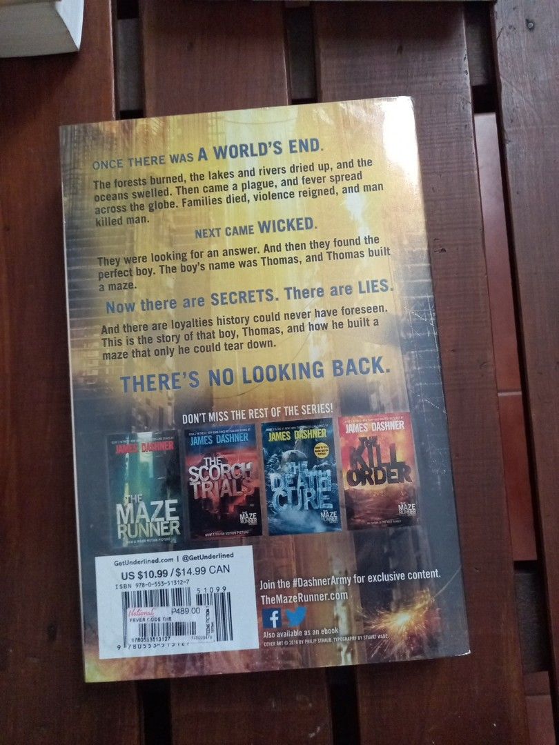 The Fever Code by James Dashner (The Maze Runner Series), Hobbies ... The Fever Code by James Dashner (The Maze Runner Series), Hobbies ...