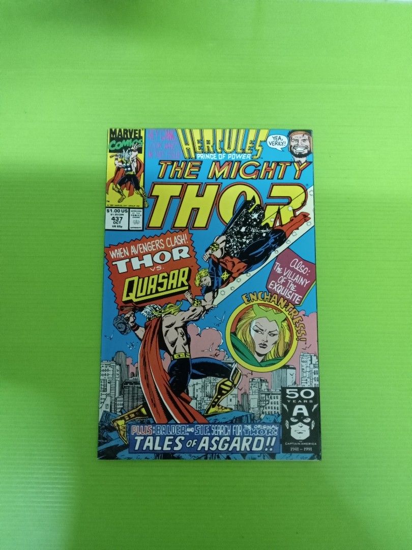 Thor #437 ( Ron Frenz - Cover Art ) Marvel Copper Age Issue, Hobbies & Toys, Books & Magazines ...