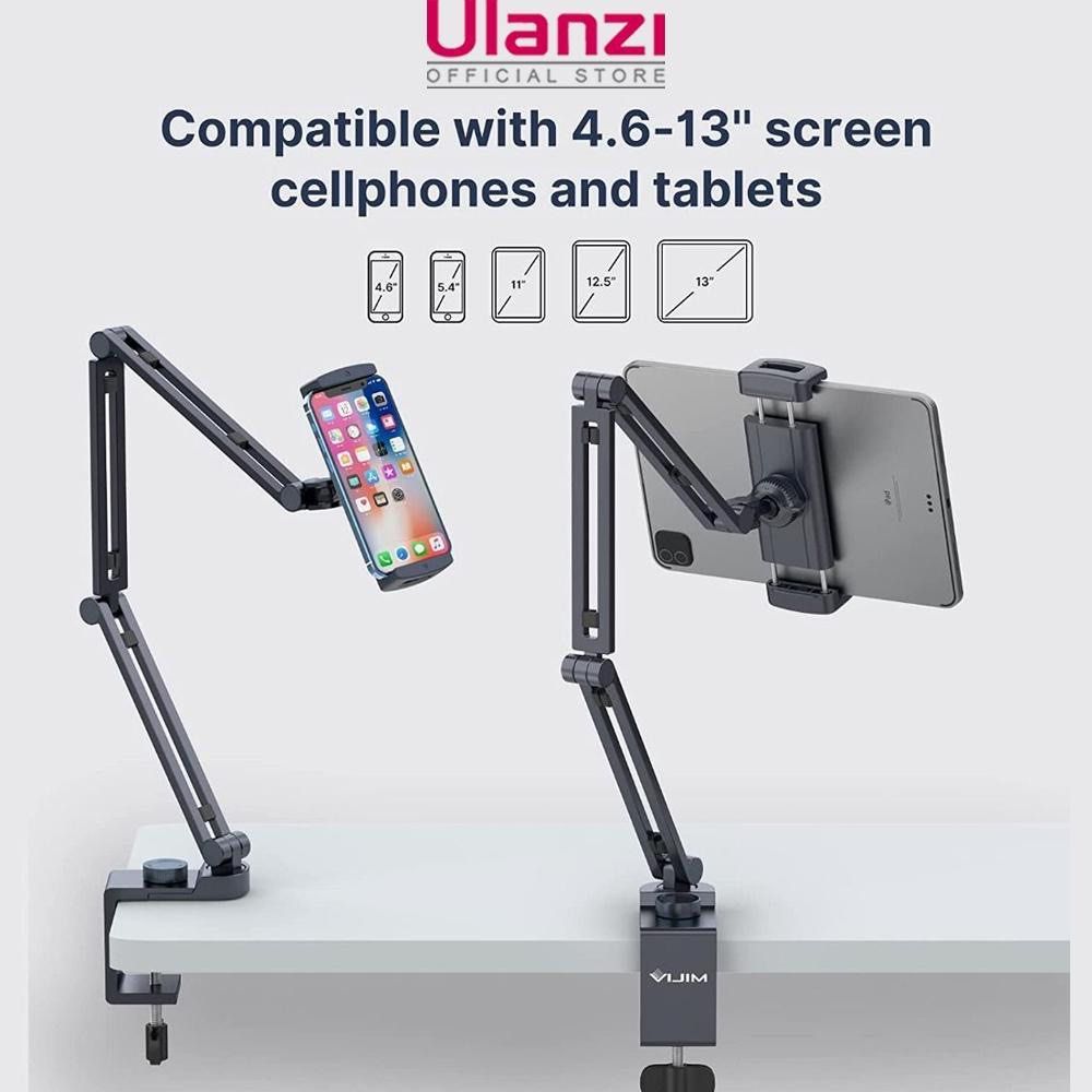 Ulanzi Vijim LS31 Foldable Gooseneck Boom Arm Tablet Holder with 14 ...