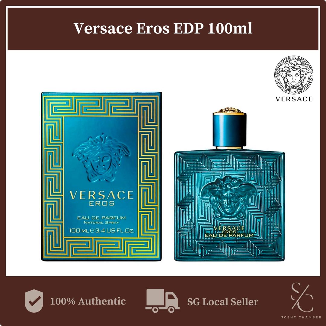 Versace Eros EDP (100ml/Tester) for Men (100% Authentic), Beauty ...