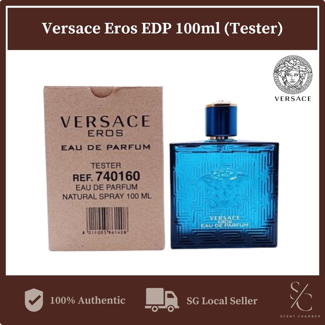 Versace Eros EDP (100ml/Tester) for Men (100% Authentic), Beauty ...