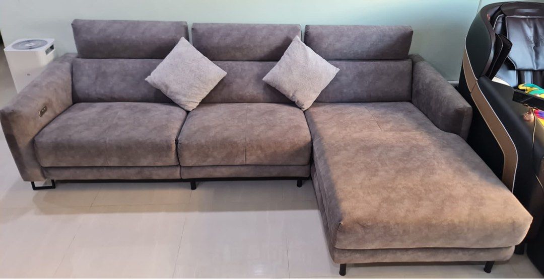 X'clusive Home Motorized Recliner Fabric L shaped Sofa, Furniture & Home Living, Furniture ...