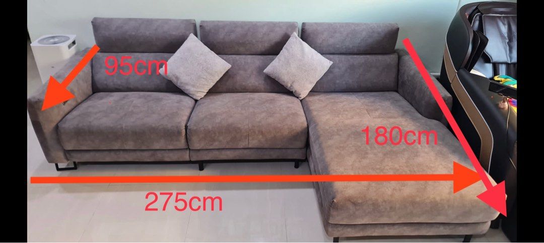 X'clusive Home Motorized Recliner Fabric L shaped Sofa, Furniture & Home Living, Furniture ...