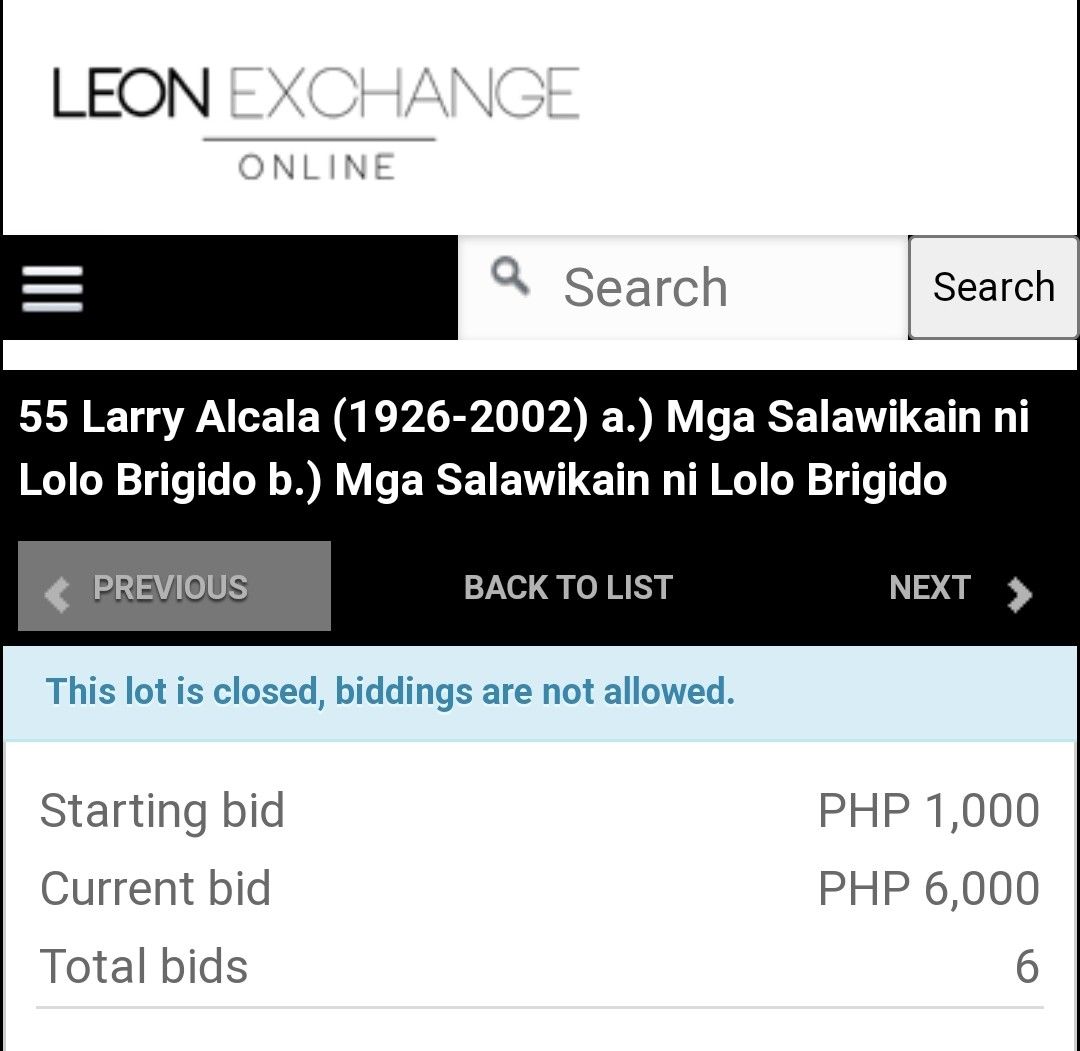 1992 Larry Alcala National Artist Mga Salawikain Lolo Brigido Vintage ...