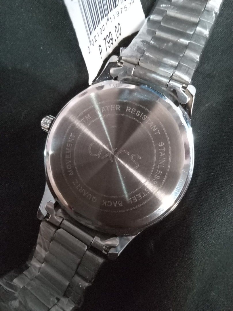 60% off. RUSH! SM Store AXCS Silver Stainless Quartz Analog Watch., Men's Fashion, Watches ...