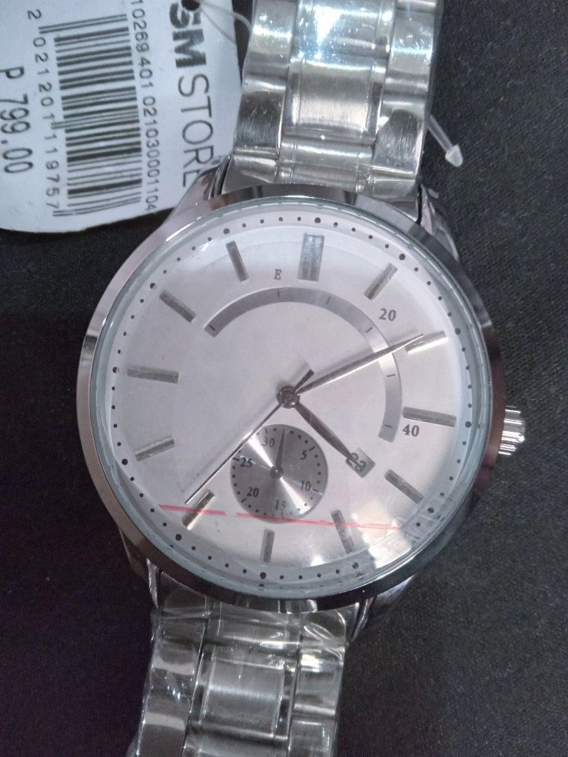 60% off. RUSH! SM Store AXCS Silver Stainless Quartz Analog Watch., Men ...