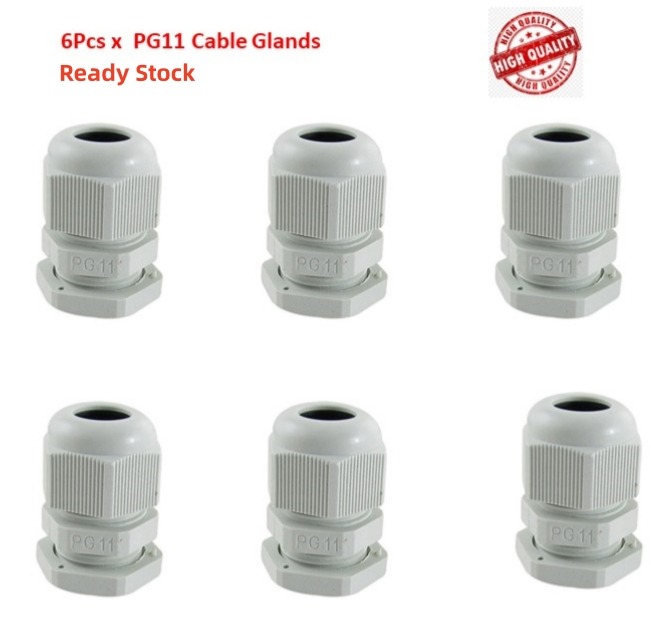 6Pcs x PG11 Nylon Cable Gland IP68 Waterproof Socket Joint, Furniture ...