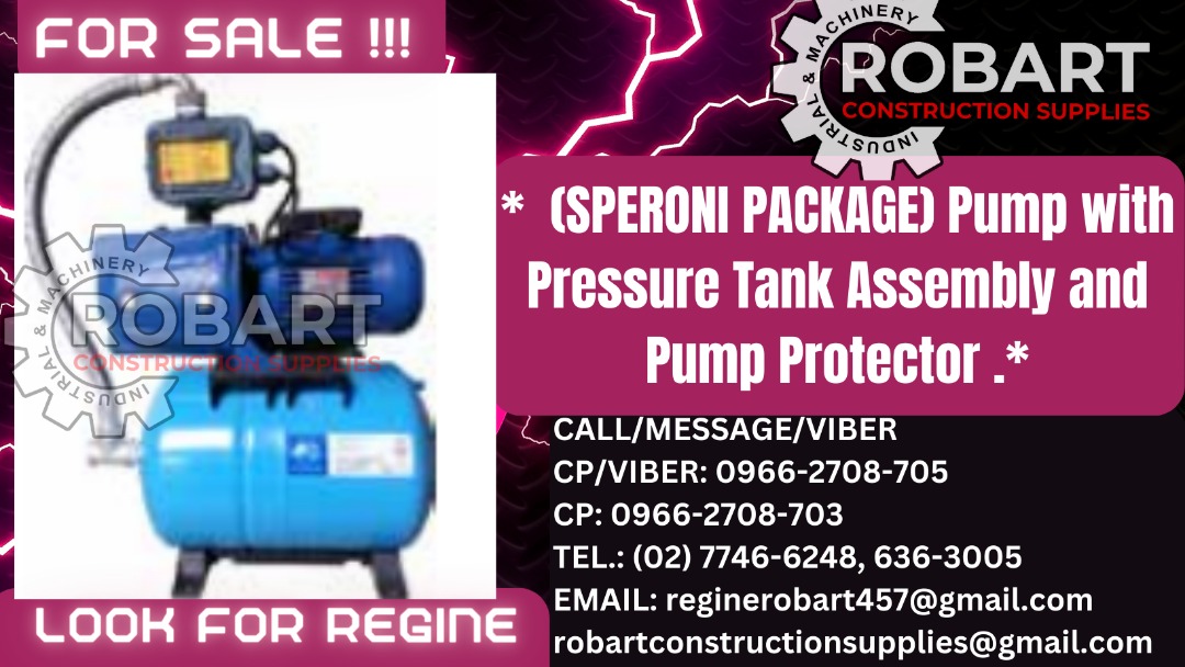 * (SPERONI PACKAGE) Pump with Pressure Tank Assembly and Pump Protector ...