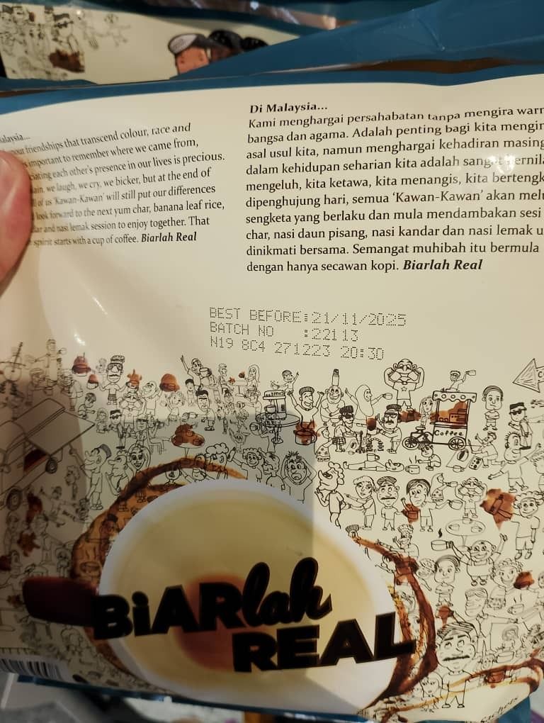 Ali, Muthu & Ah Hock 3 in 1 White Coffee [Original原味) x15 Sachets, Food ...