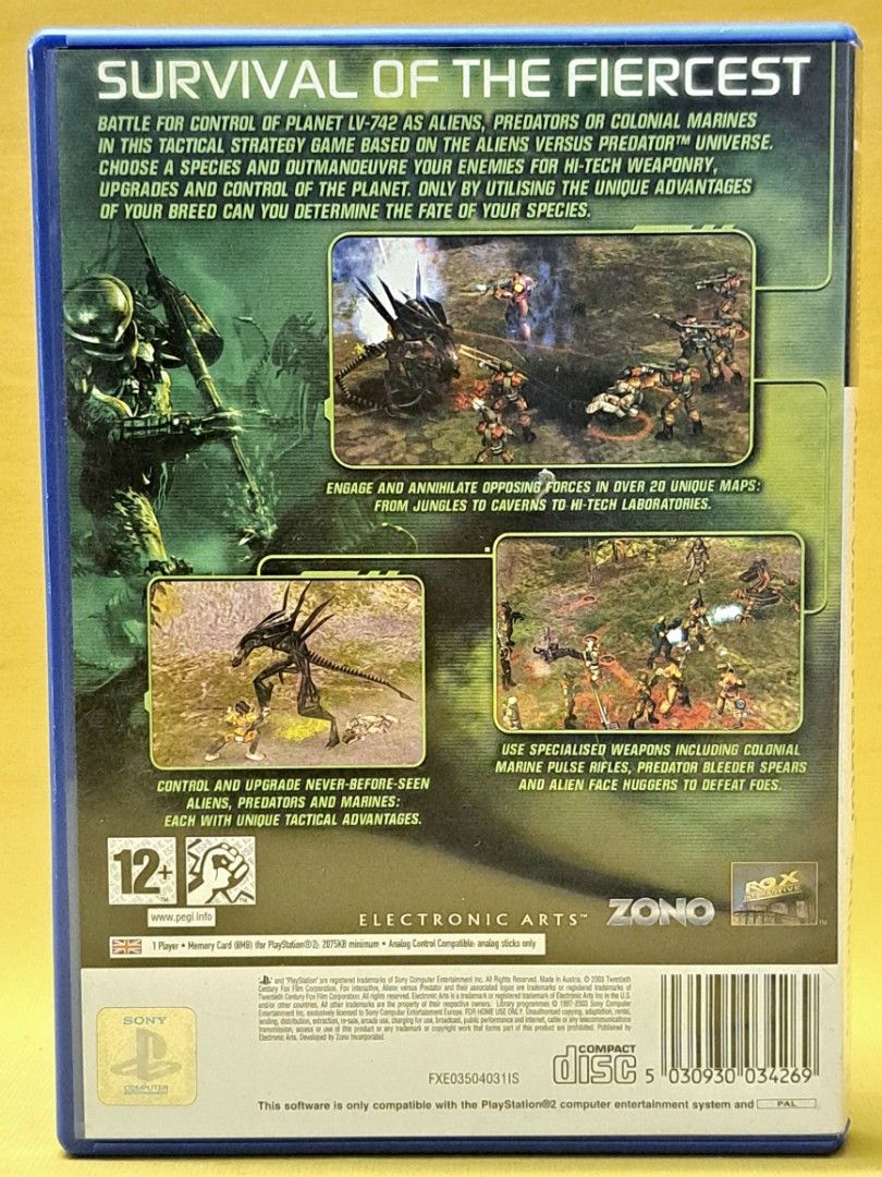 🔥ALIENS VERSUS PREDATOR🔥 PS2, Video Gaming, Video Games, PlayStation on ...