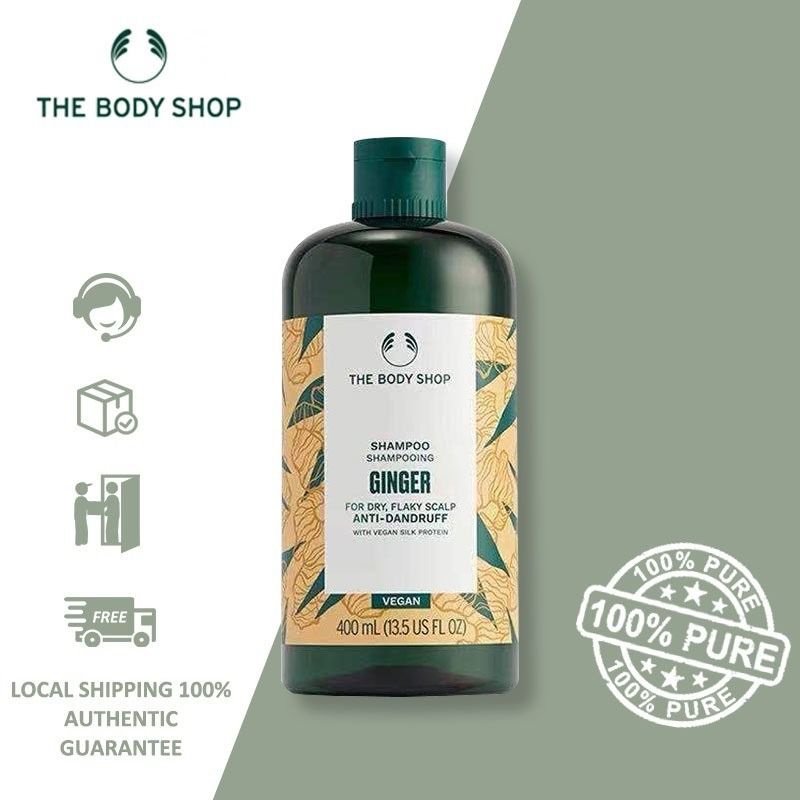 Body Shop Ginger Anti-dandruff Shampoo FOR DRY, FLAKY SCALPS 生薑頭皮護理洗髮露, 400ml (Limited offer ...