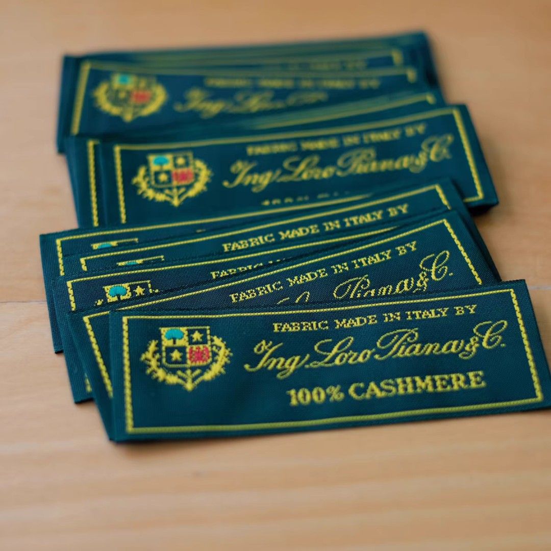 Branded fabric brands or mills generic woven labels for jacket suit ...