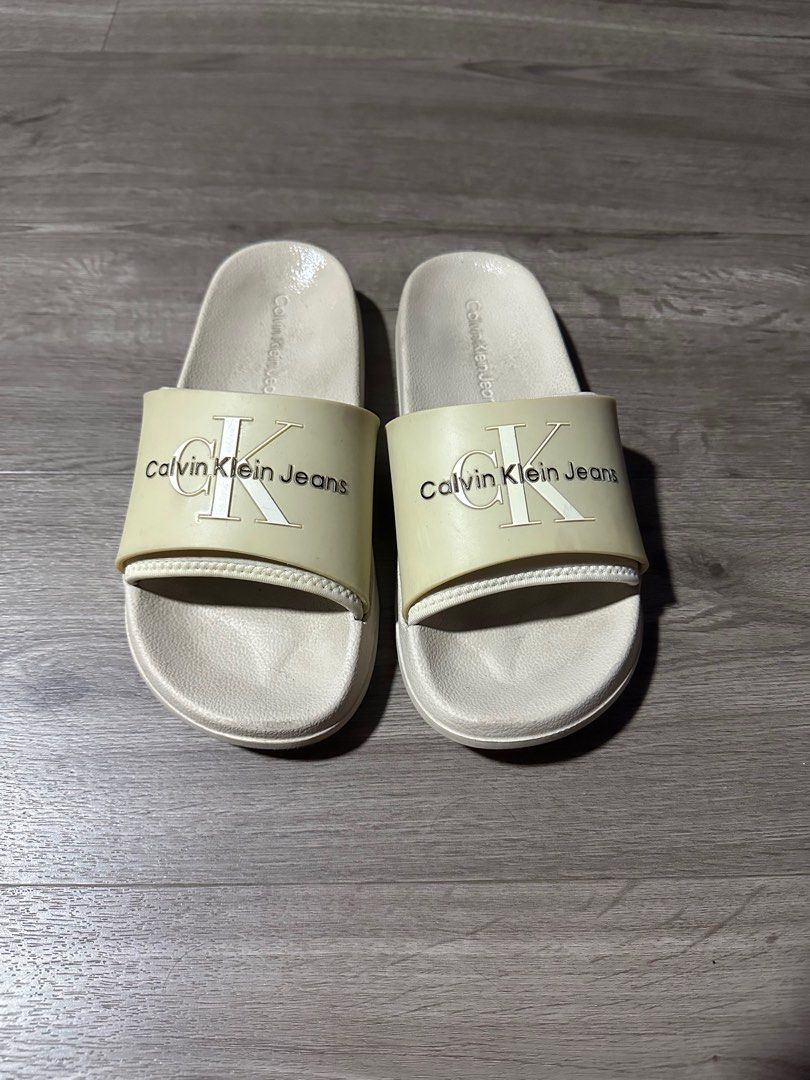 calvin klein sliders eggshell
