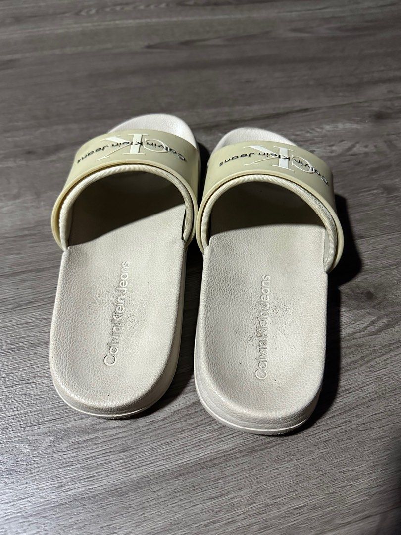 calvin klein sliders eggshell