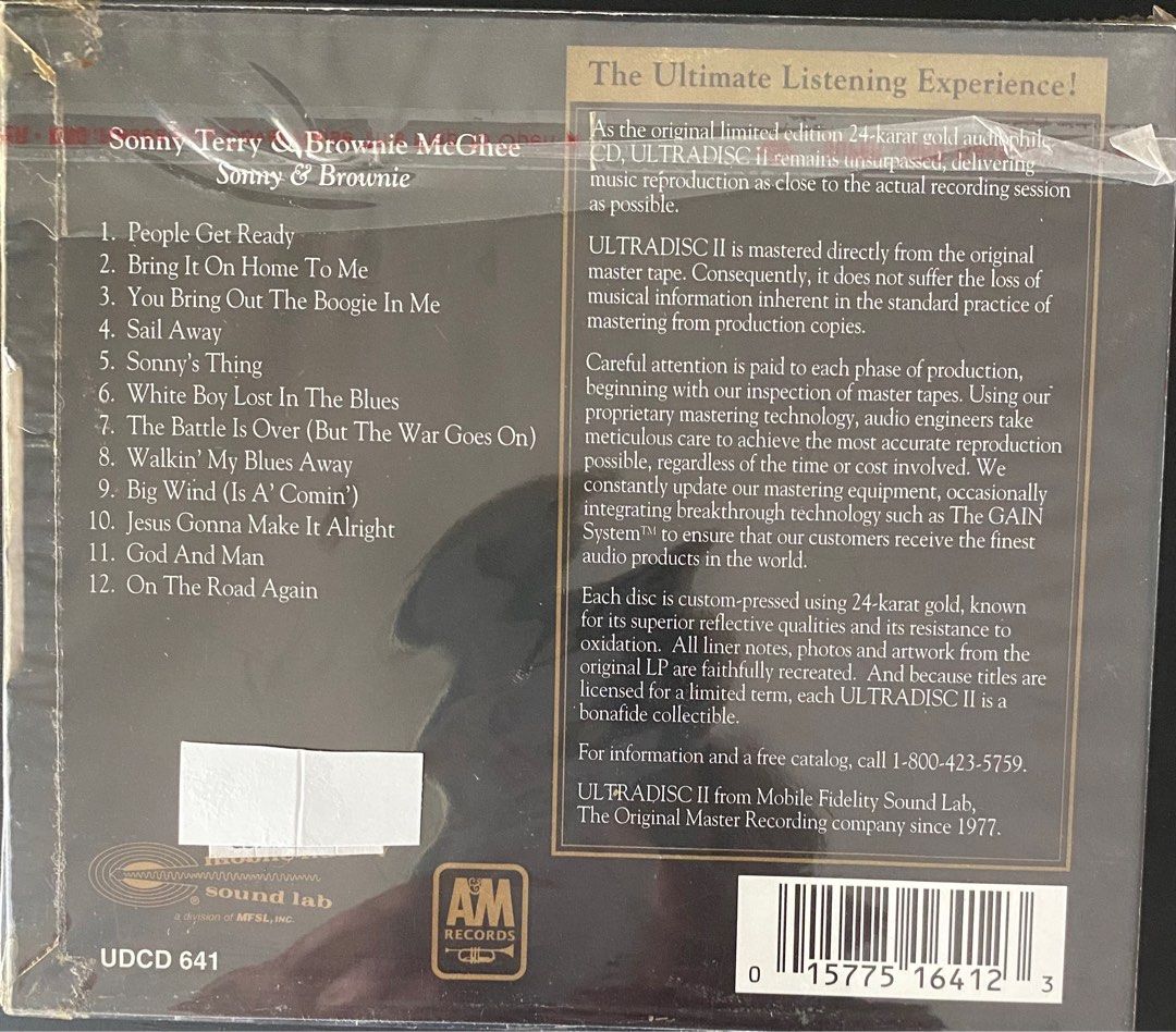 CD: blues - BRAND NEW & SEALED Mofi / MFSL / Mobile Fidelity Sound Lab: Sonny Terry & Brownie ...