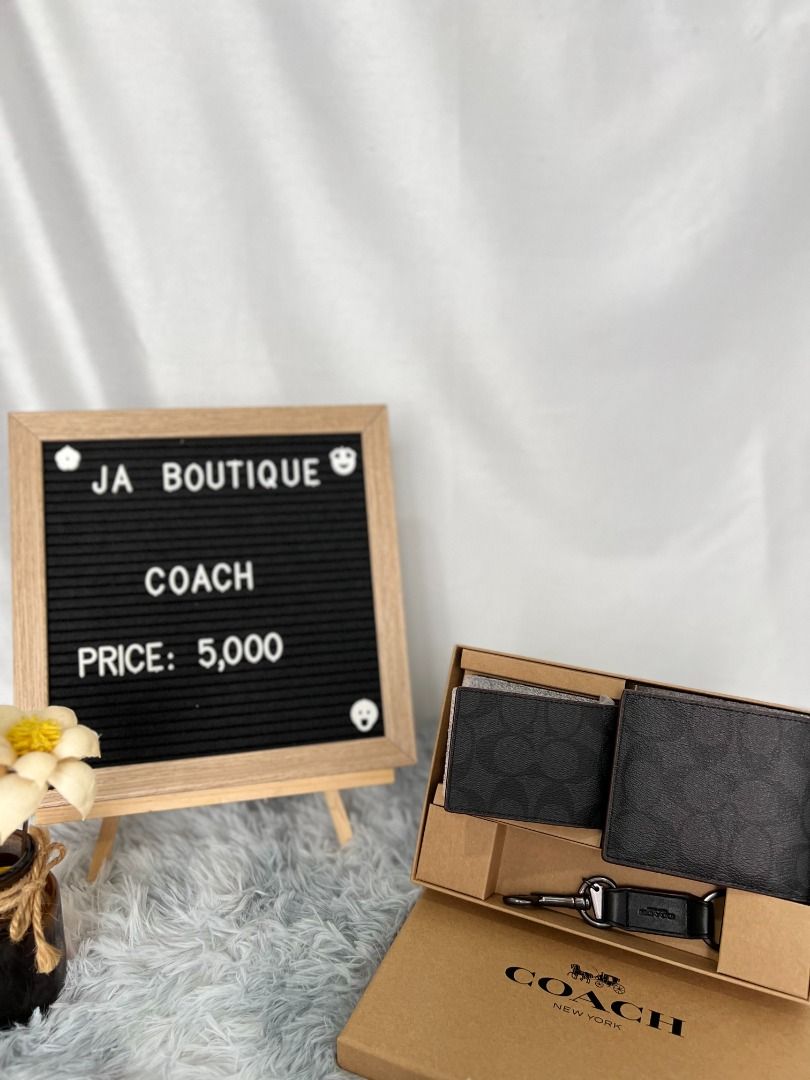 Coach Boxed 3 In 1 Wallet Gift Set In Signature Canvas, Luxury, Bags ...