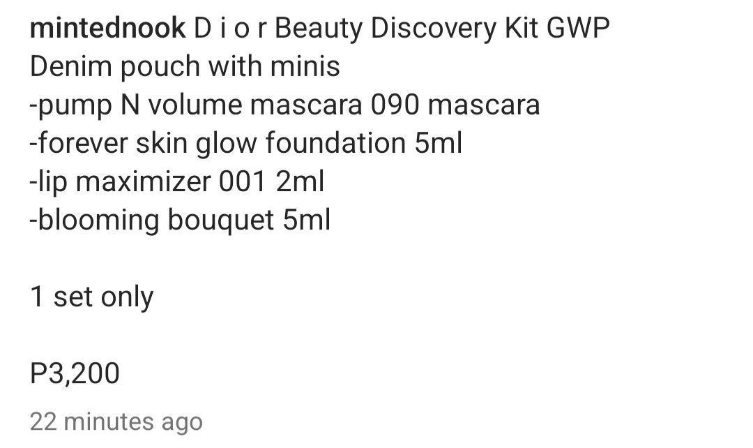 Dior Beauty Discovery Kit GWP, Beauty & Personal Care, Face, Makeup on ...