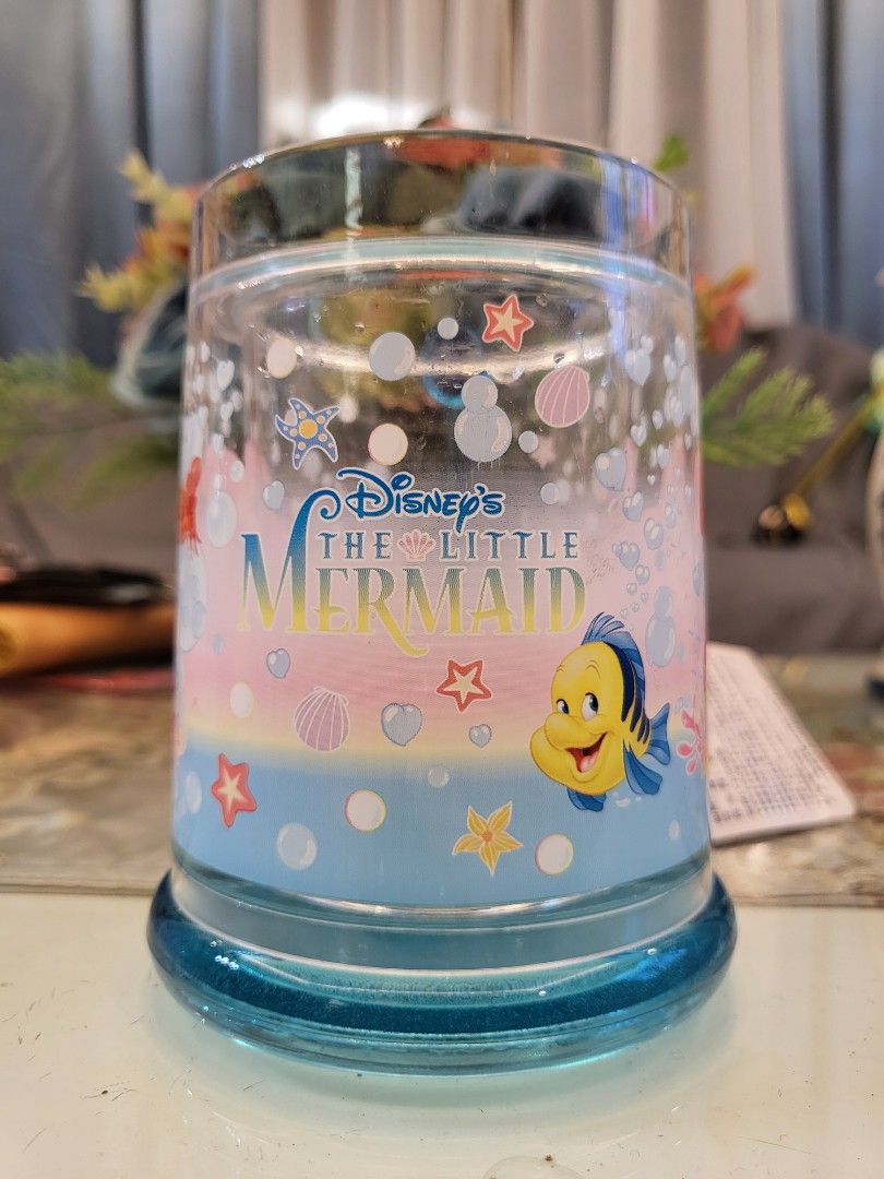 Disney Little Mermaid Ariel Double Wall Plastic Mug, Furniture & Home ...