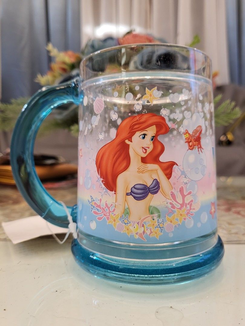 Disney Little Mermaid Ariel Double Wall Plastic Mug, Furniture & Home ...