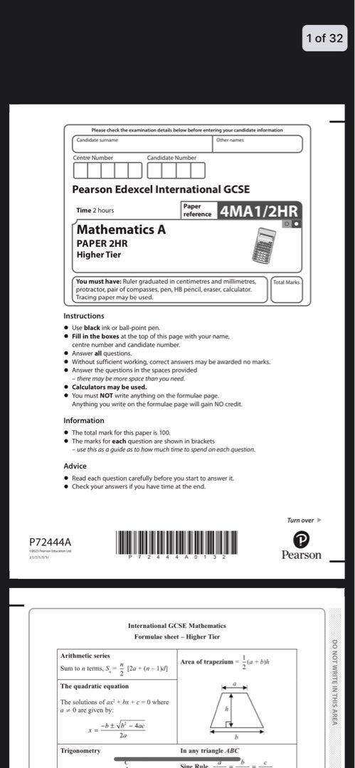 Edexcel Igcse Past Papers 2024, 興趣及遊戲, 書本 & 文具, 教科書 - Carousell