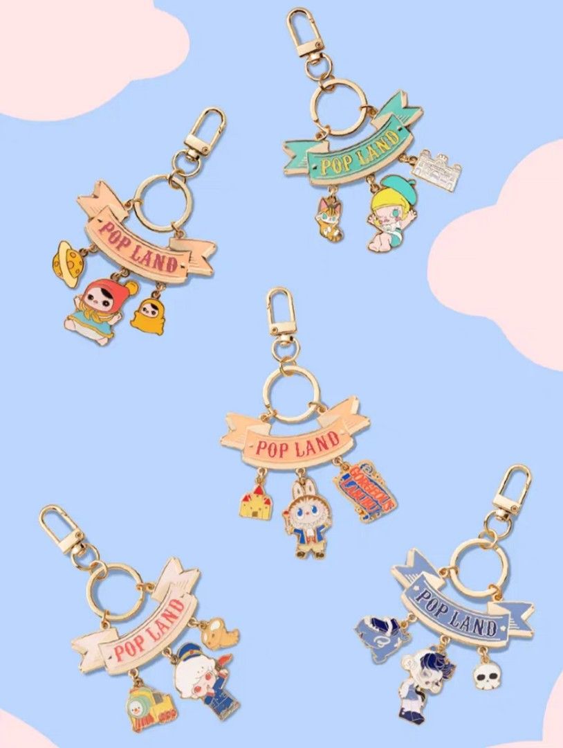 [EXCLUSIVE! POPMART] POPMART POPLAND SERIES CHARACTER KEYRING FEATURING ...