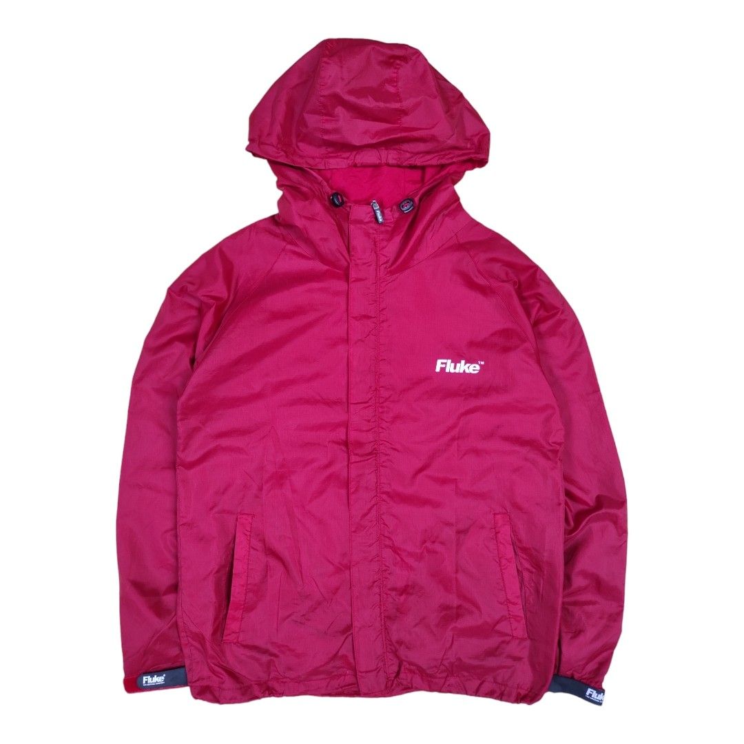 Fluke Red Windbreaker, Women's Fashion, Coats, Jackets and Outerwear on ...