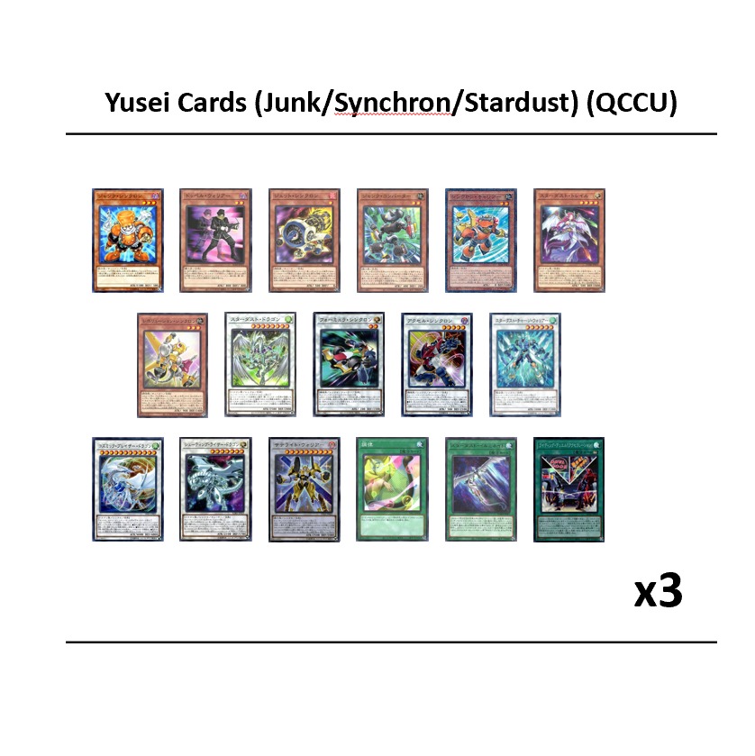 [FULL SET!] Yusei Cards (Synchron/Stardust) Yugioh (QCCU), Hobbies ...