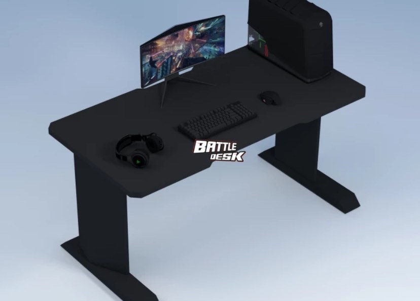 Gaming / Meja Kerja Battle Desk, Perabotan Rumah di Carousell