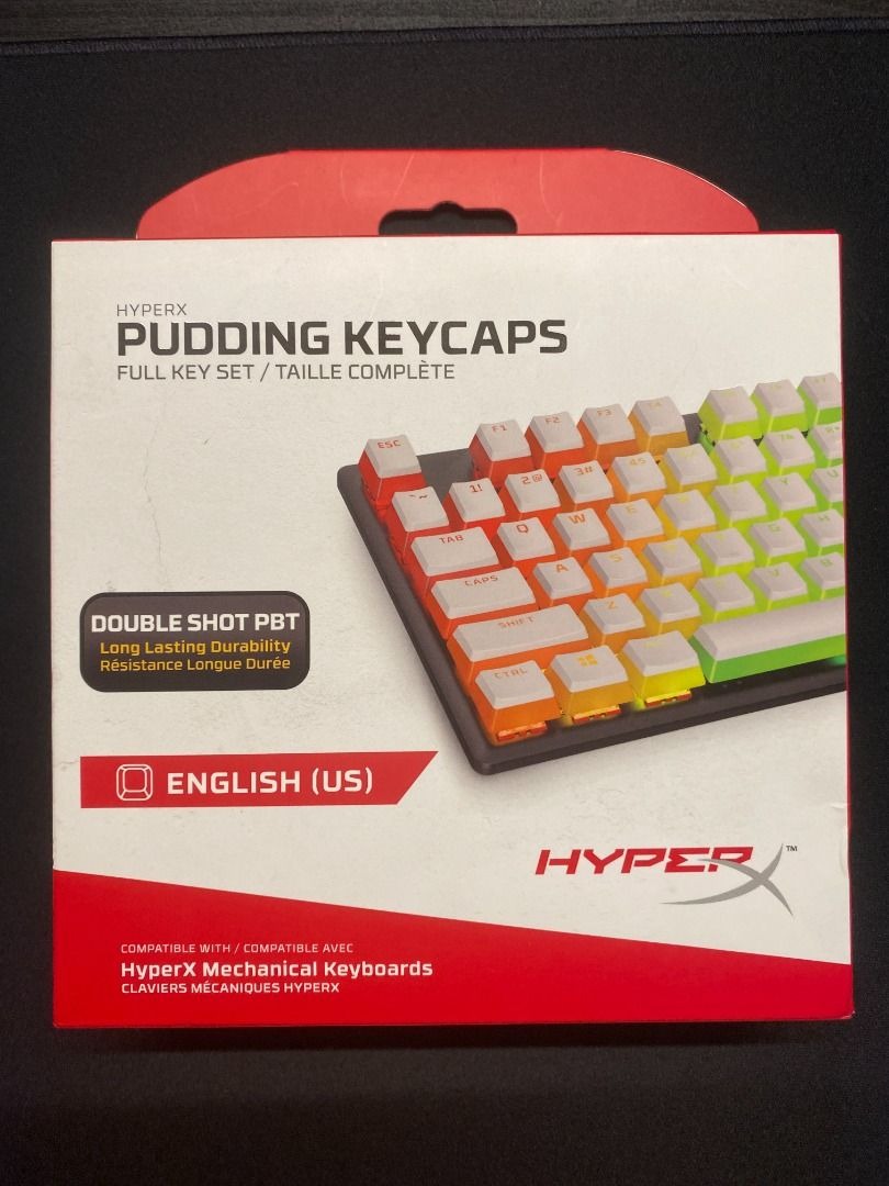 HyperX Pudding Keycaps White, Computers & Tech, Parts & Accessories, Computer Keyboard on Carousell