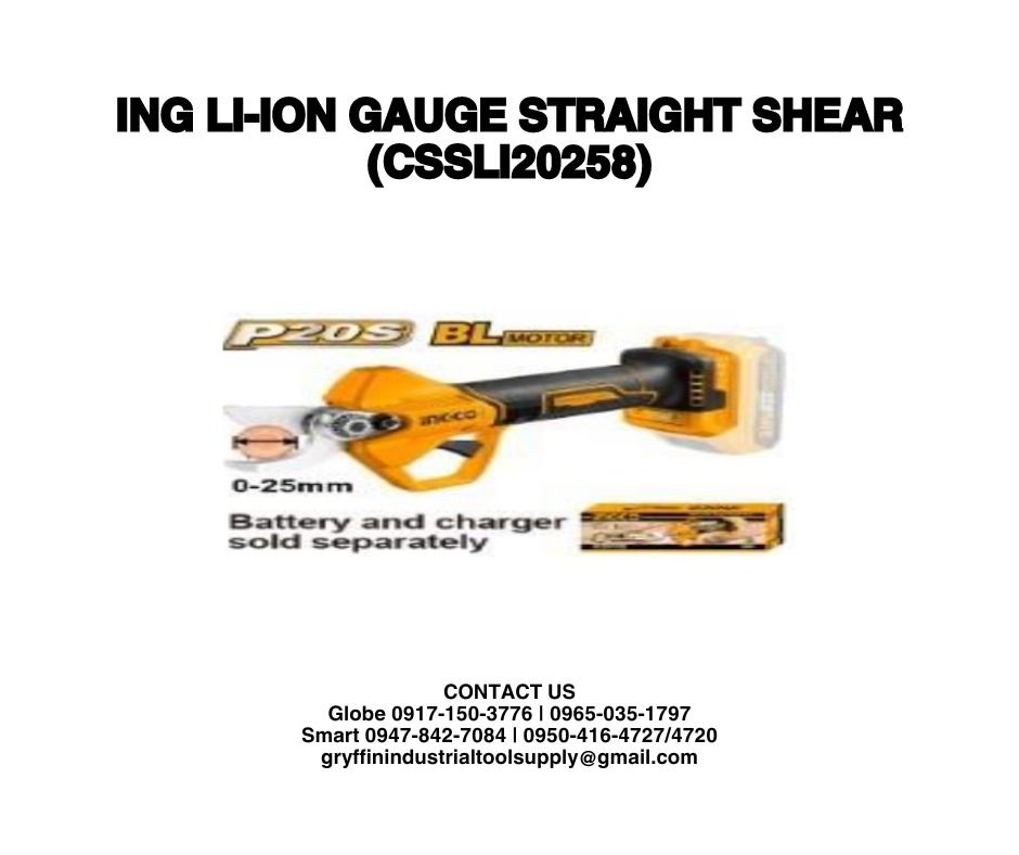 ING LI-ION GAUGE STRAIGHT SHEAR, Commercial & Industrial, Industrial ...
