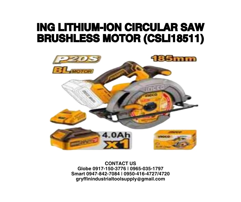ING LITHIUM-ION CIRCULAR SAW BRUSHLESS MOTOR (CSLI18511), Commercial ...